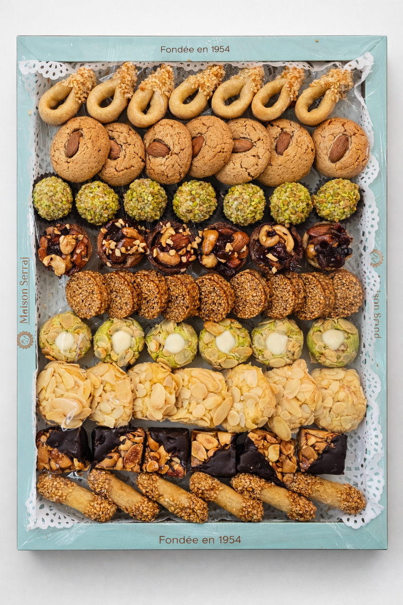 Modern Beldi Moroccan almond cookies set, Maison Serraj - 1.2kg ...